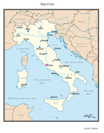 Map of Italy